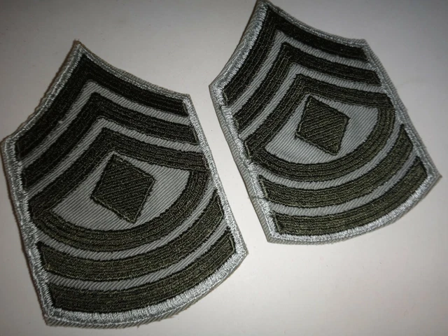 PAIR OF USMC Marine FIRST SERGEANT 1st SGT Chevrons Patches £6.30 ...