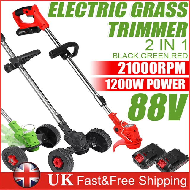Cordless Electric Strimmer Grass Trimmer Weed Cutter Garden Edger W2