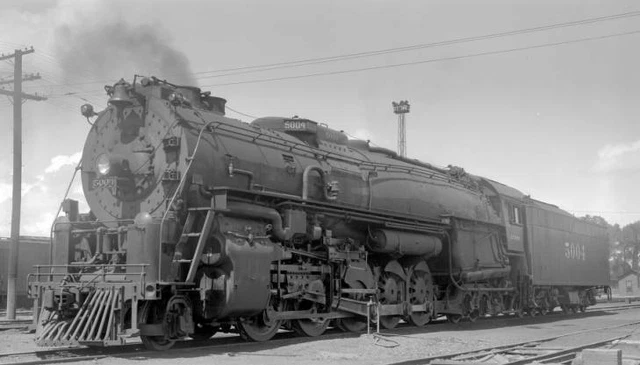 AT&SF SANTA FE Railroad locomotive engine No. 5004 type 2-10-4 OLD TRAIN PHOTO $8.50 - PicClick AU