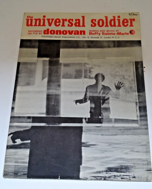DONOVAN UNIVERSAL SOLDIER by Buffy Sainte-Marie 1963 sheet music £8.00 ...