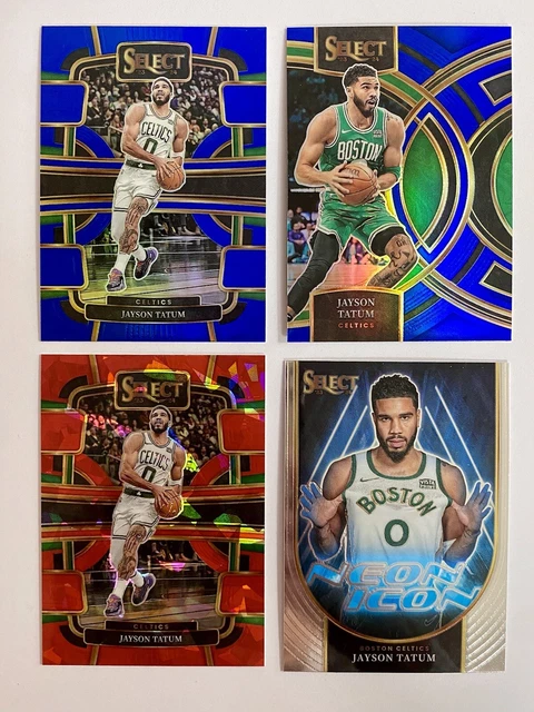 JAYSON TATUM BLEU ARGENT PRIZM Premier 2023-24 Select SP #156 icône néon CELTICS EUR 0,91 ...