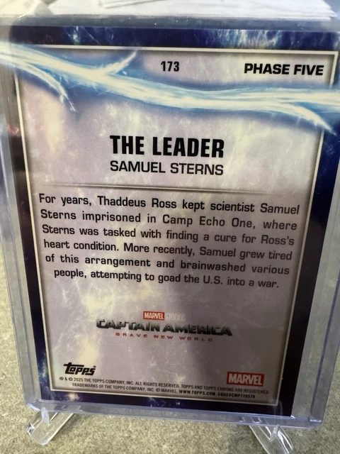 MARVEL STUDIOS 2025 Topps Chrome Samuel Sterns The leader Orange ...