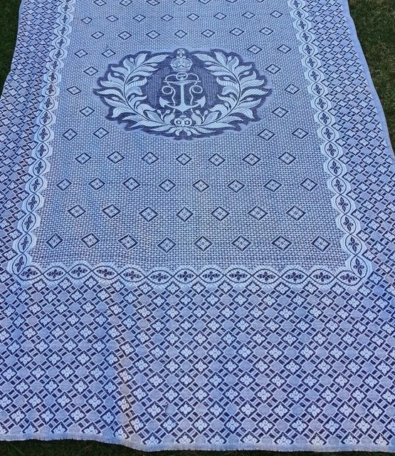RARE VINTAGE (1966) Royal Navy Counterpane, Bedspread Used On Ships ...