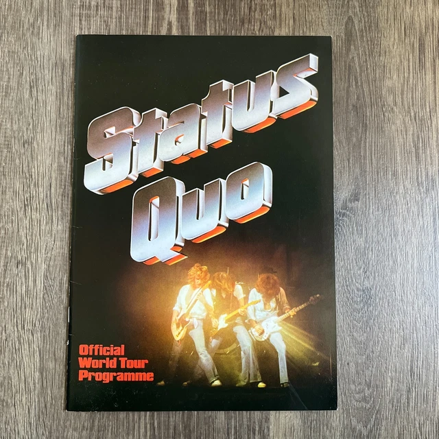 STATUS QUO CONCERT Programme 1978 World Tour Band Rock Official Music ...