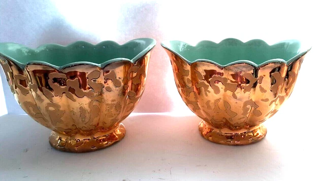 POTTERY BOWLS WITH 24Kt Gold Overlay Leopard Print $62.04 - PicClick
