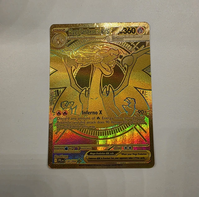 MEGA CHARIZARD X EX Phantasmal Flames 130/094 Mega Hyper Ultra Rare ...