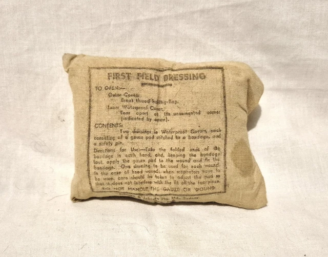 ORIGINAL WW2 BRITISH Army RAMC First Field Dressing Bandage #3 £11.99 ...