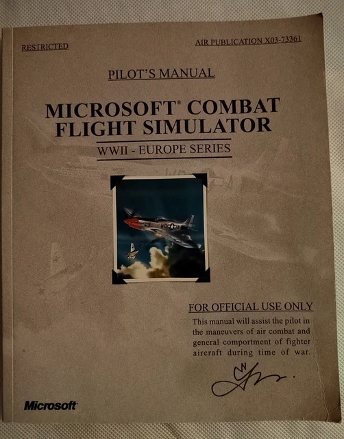 MICROSOFT COMBAT FLIGHT Simulator: WWII Europe Series pilots manual £1. ...