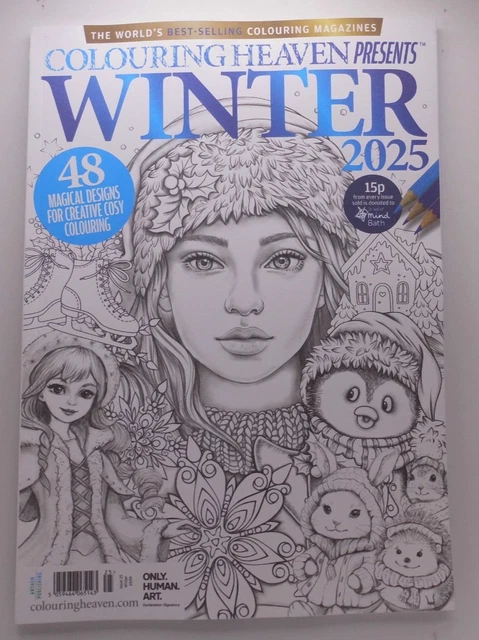 COLOURING HEAVEN PRESENTS magazine #25 2025 Winter: 48 magical designs ...
