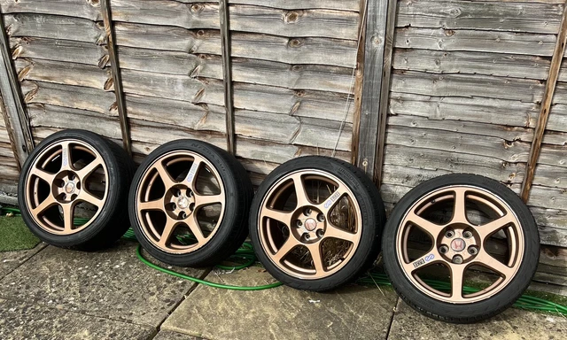 MITSUBISHI EVO 8 Enkei, X4 ALLOY WHEELS WITH TYRES. OEM, 17 INCH. 8JJ ...