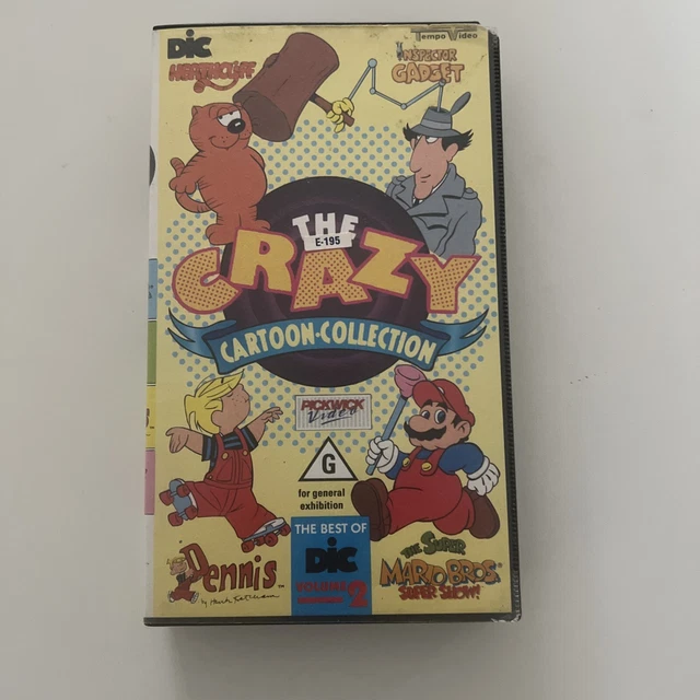 THE CRAZY CARTOON Collection VHS Super Mario Bros Inspector Gadget ...