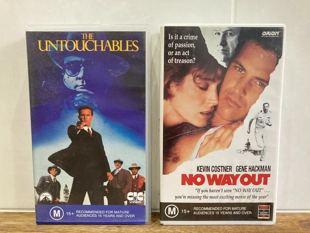 KEVIN COSTNER VHS x 2 - The Untouchables / No Way Out - Gene Hackman ...