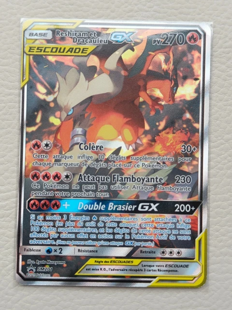 CARTE POKEMON RESHIRAM et Dracaufeu GX Escouade Alternative / Promo ...