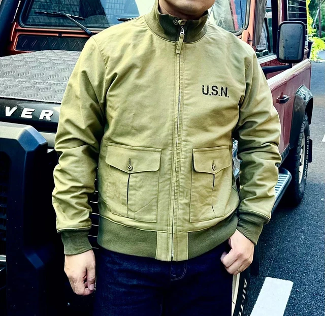 MEN'S A1 DECK Flight Jacket Retro Military Pilot Jacket Amekaji ...