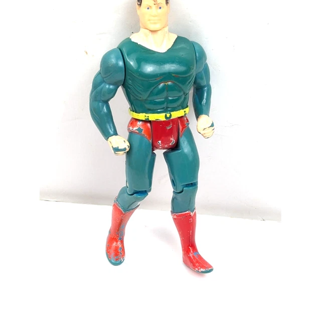 VINTAGE SUPERMAN ACTION Figure Toy Jointed Arms Legs Red Boots ...