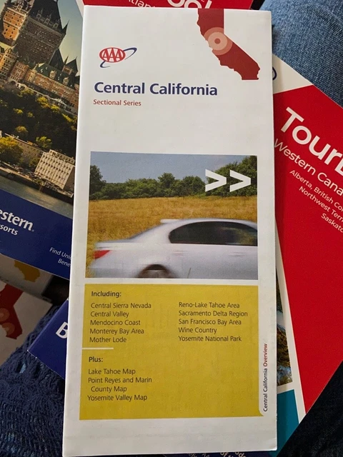 CENTRAL CALIFORNIA SECTIONAL CITY SERIES HIGHWAY MAP Yosemite Lake ...