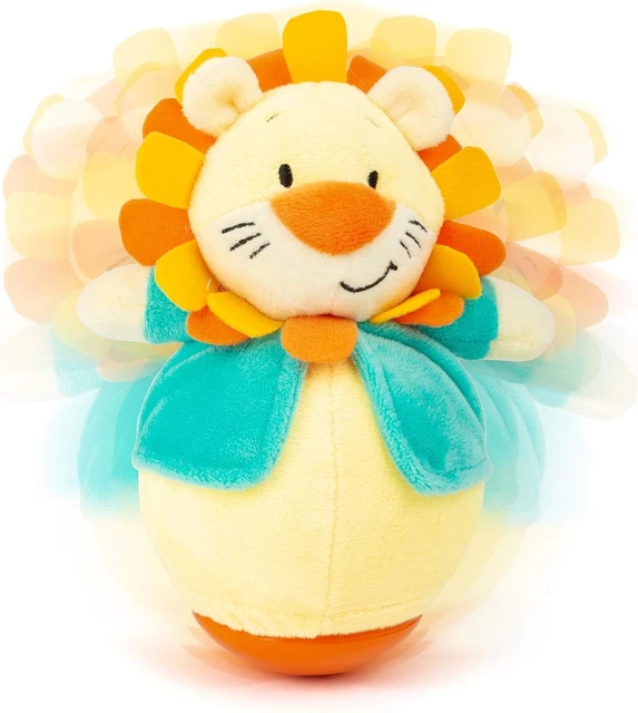 SMALL FOOT 11426 Roly-Poly Lion, a Fun Stand-up Plush Animal for ...