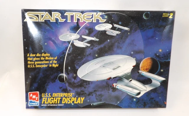 AMT ERTL STAR Trek USS Enterprise Flight Display Model Kit Complete in ...