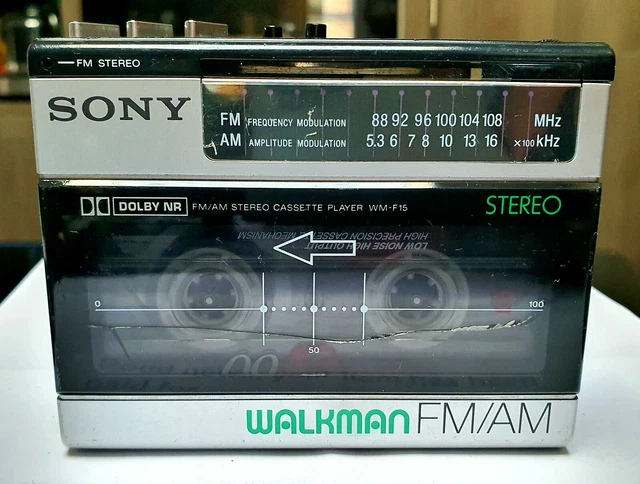 EXTREMELY RARE SONY WALKMAN WM-F15 stereo Radio/cassette player fully ...