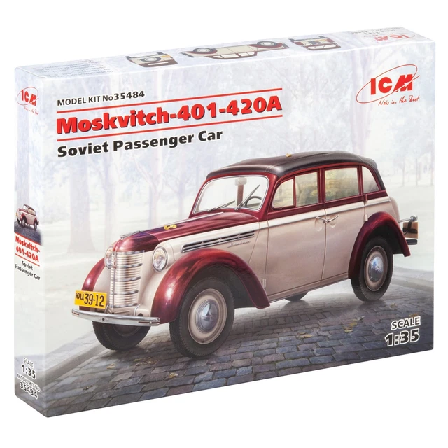 ICM 35484 PLASTIC model kit Scale 1:35 Moskvitch-401-420A, Soviet ...