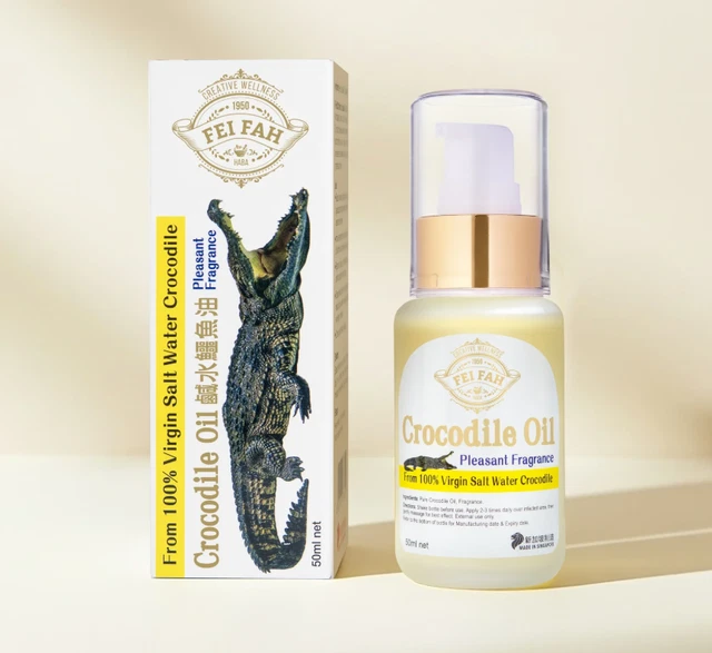 FEI FAH PLEASANT Fragrance Saltwater Pure Cro codile Oil 50ml eczema ...