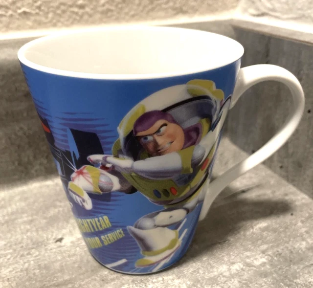 BUZZ LIGHTYEAR DISNEY Store Toy Story Pixar Coffee Mug Blue With White ...