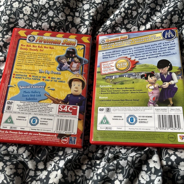 6 X FIREMAN Sam DVD’s - Big Freeze Mountain Rescue Hero Birthday Escape On Stage £9.99 - PicClick UK