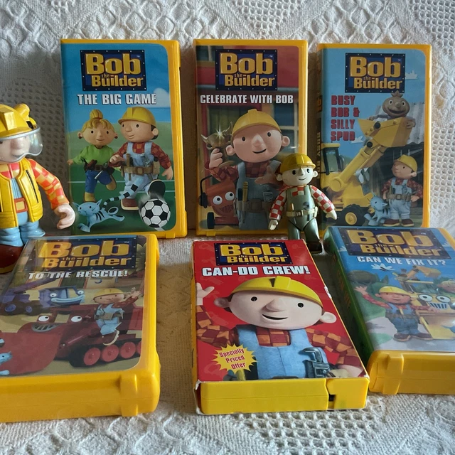 BOB THE BUILDER VHS Collection 6 Video Tapes Set & 2 Figures TESTED £33 ...