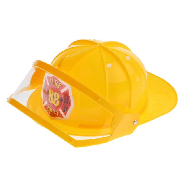 SIMULATION FIREMAN SAFETY Helmet Adjustable Hat Toy Children Teaching ...