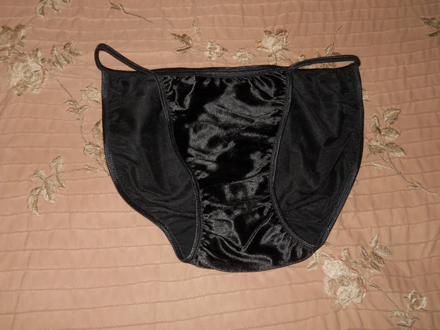 VINTAGE NEW VICTORIA’S SECRET Satin Feel String Bikini Panties L $52.00 ...