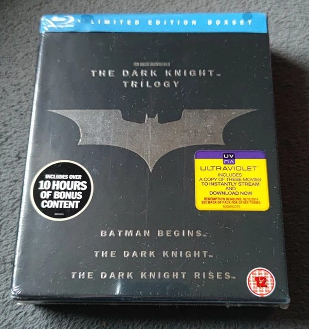 BATMAN THE DARK Knight Trilogy Limited Blu Ray Digipak + Buch Box Rar ...