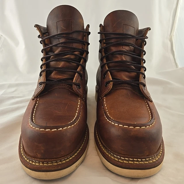 RED WING CLASSIC 1907 Moc Toe Boot Men's 7.5 Copper Rough & Tough Made ...