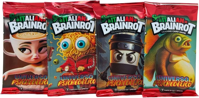 SKIFIDOL S-ITALIAN BRAINROT Trading Card Game, Universo Psychedelico, 4 ...