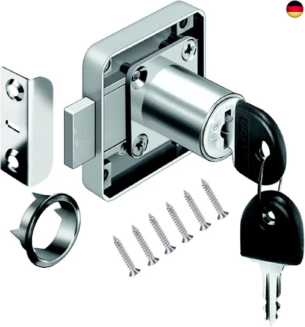 YOUTU® SCHRANKSCHLOSS MÖBELSCHLOSS Zylinder-Möbelschloss Aufschraubschloss mit Sc EUR 14,00 ...