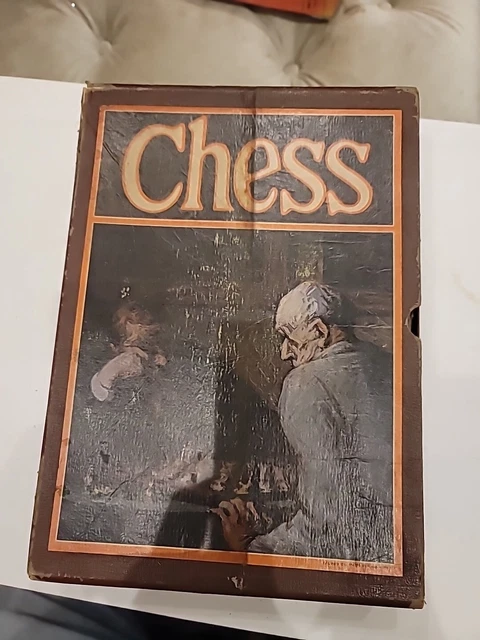 VINTAGE 3M BOOKSHELF Game Classic Chess Set French Chessmen 1970 ...