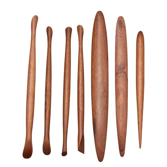 HANDMADE POTTERY CLAY Tools Set-Wood Clay Carving Tools, Fine Carving ...