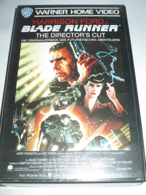 WARNER - BLADE Runner - VHS/Thriller/Harrison Ford/Rutger Hauer/Sean ...