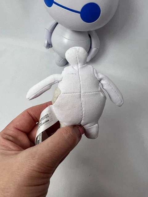 DISNEY BIG HERO 6 Baymax Talking Mini Max Robot Toy 8” and small plush ...