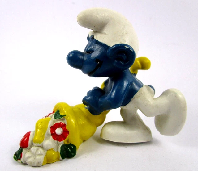 FIGURINE LES SCHTROUMPFS Smurf Schtroumpf avec Corne d'Abondance ...