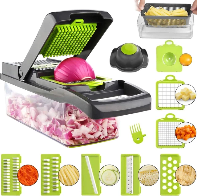 16 IN 1 Mandoline Vegetable Slicer Cutter Chopper Grater Adjustable ...
