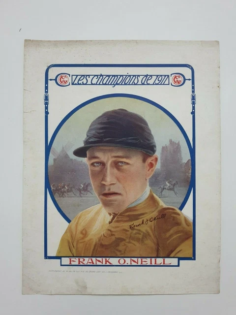 FRANK O NEIL Les champions de 1911 Affiche Originale Equitation Sport ...