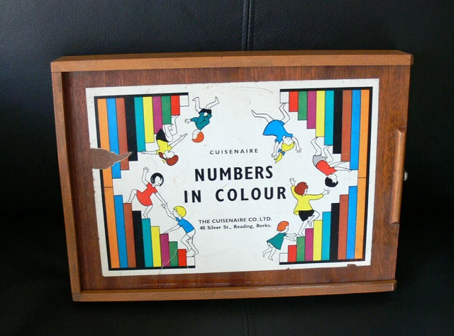 VINTAGE ORIGINAL CUISENAIRE Rods Counting Tools Complete Boxed ...