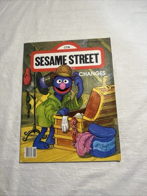 SESAME STREET MAGAZINE Grover Changes November 1982 Vintage CTW ...