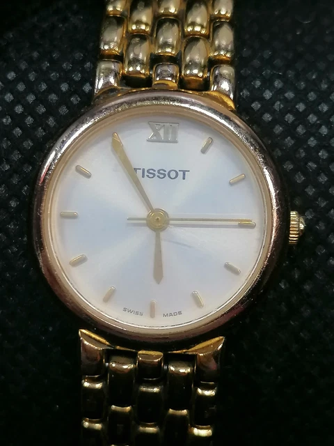 TISSOT LADIES SWISS Gold Plated 329.S825 used watch. Simple and Elegant ...
