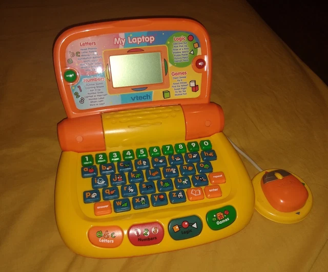 VTECH KID'S TOTE 'n Go My Laptop Orange Educational Learning Toy LCD ...