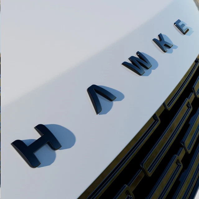 HAWKE 3D BLACK Bonnet Letters Lettering Badges fits DISCOVERY 4 £19.95 ...