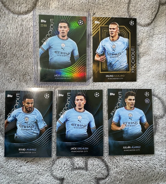 GREEN PARALLEL JACK Grealish /99, Erling Haaland, Man City Knockout ...