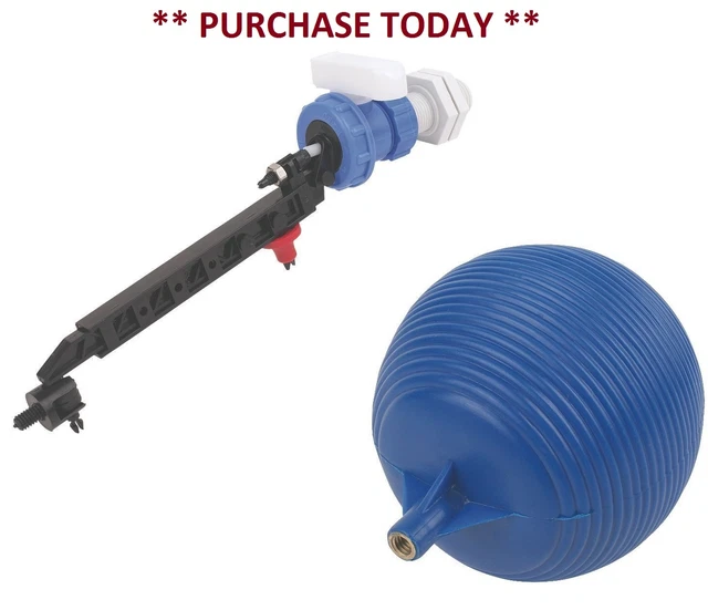 DELCHEM SIDE ENTRY Adjustable Arm Toilet Cistern Ball Valve c/w Plastic Float £9.99 - PicClick UK