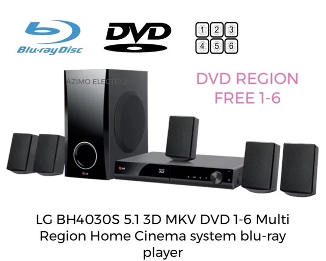 LG 3D BLU-RAY/DVD Home Cinema System BH4030S Unit 5xSurround Speakers ...