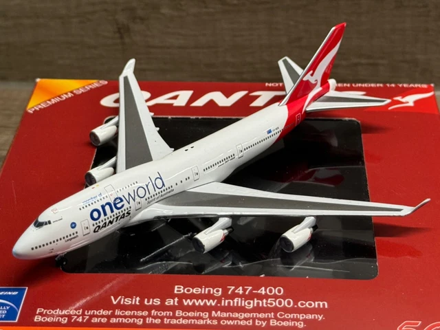 1:500 INFLIGHT BOEING 747-400 Qantas VH-OEB Oneworld EUR 36,00 ...